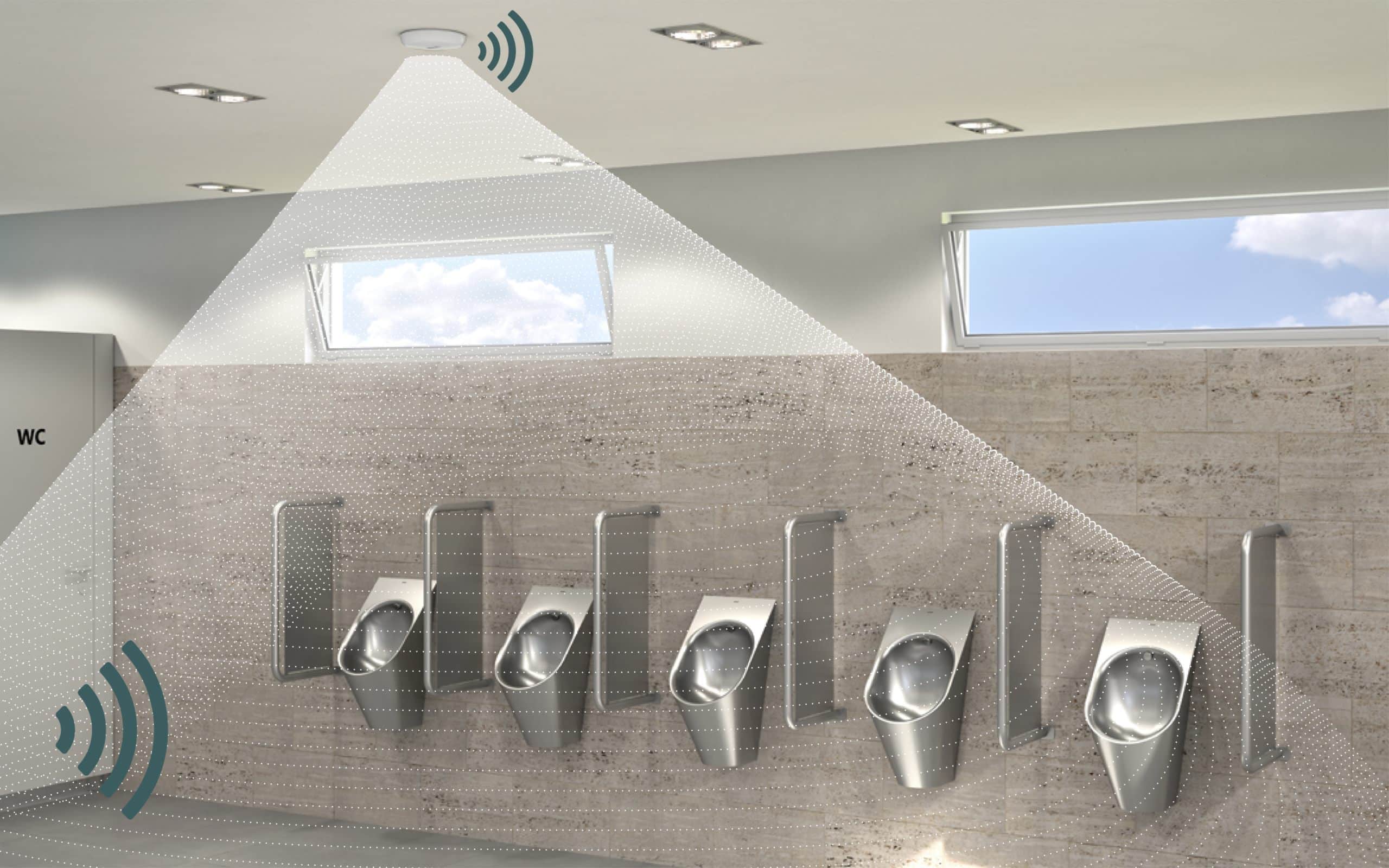 Smarte Urinalspülung mit innovativem Raumsensor - BAU-Index